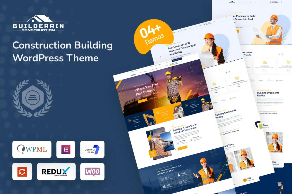 Download Builderrin - Construction Building WordPress Theme